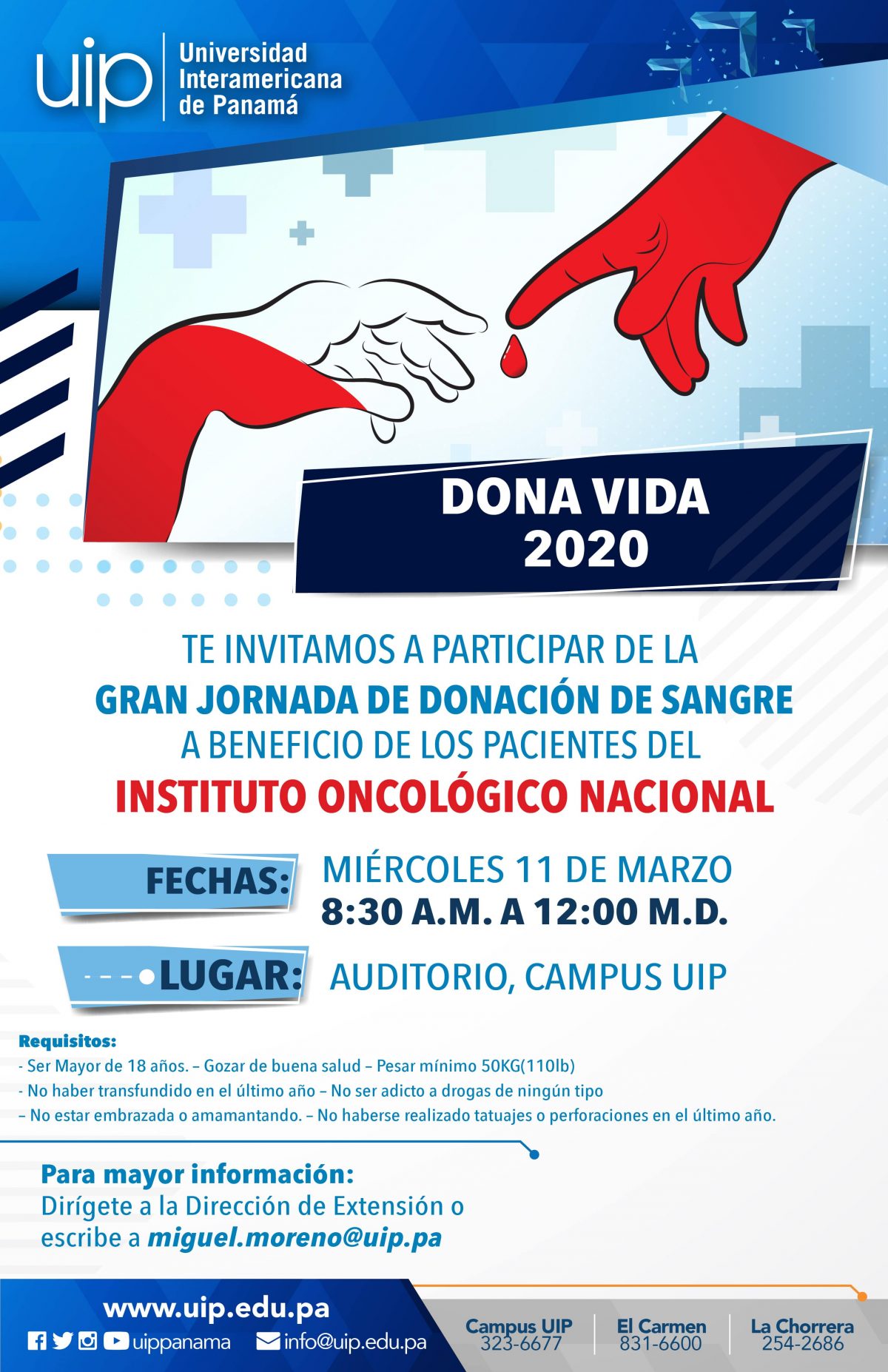 Gran Jornada de Donación de Sangre "Dona Vida 2020" | Universidad ...